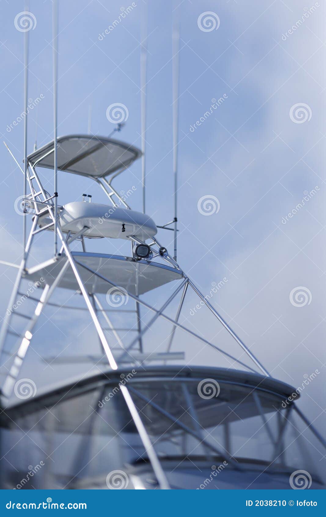 Private Fishing Boat Lookout. Stock Photo - Image of boat, space: 2038210