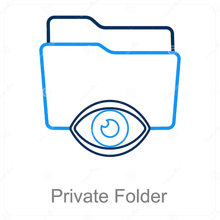 Private folder stock illustration. Illustration of blue - 341692419