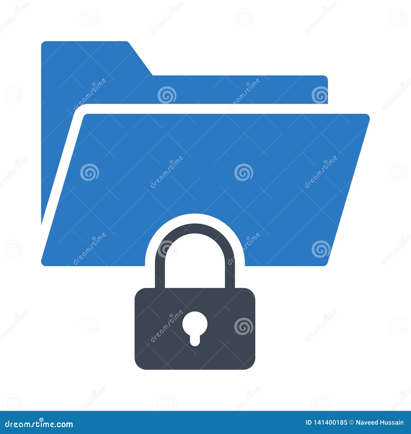 Private Folder Glyph Color Flat Vector Icon Stock Vector - Illustration ...
