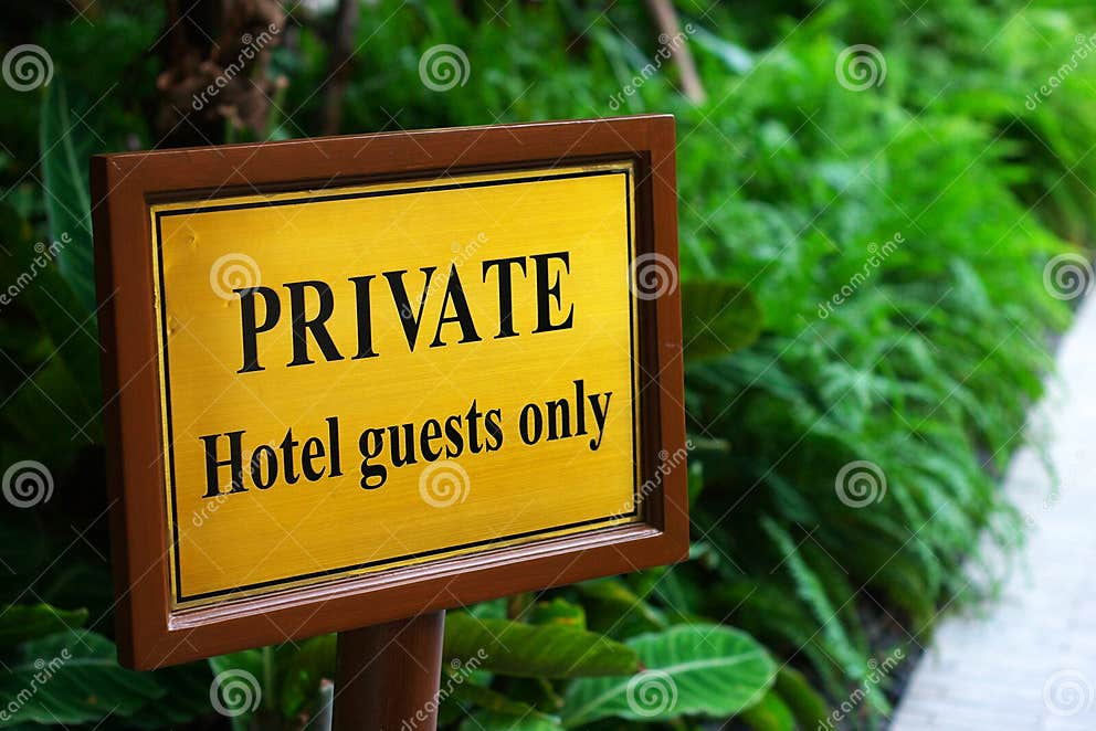 Private guests only sign stock photo. Image of posted - 5941096
