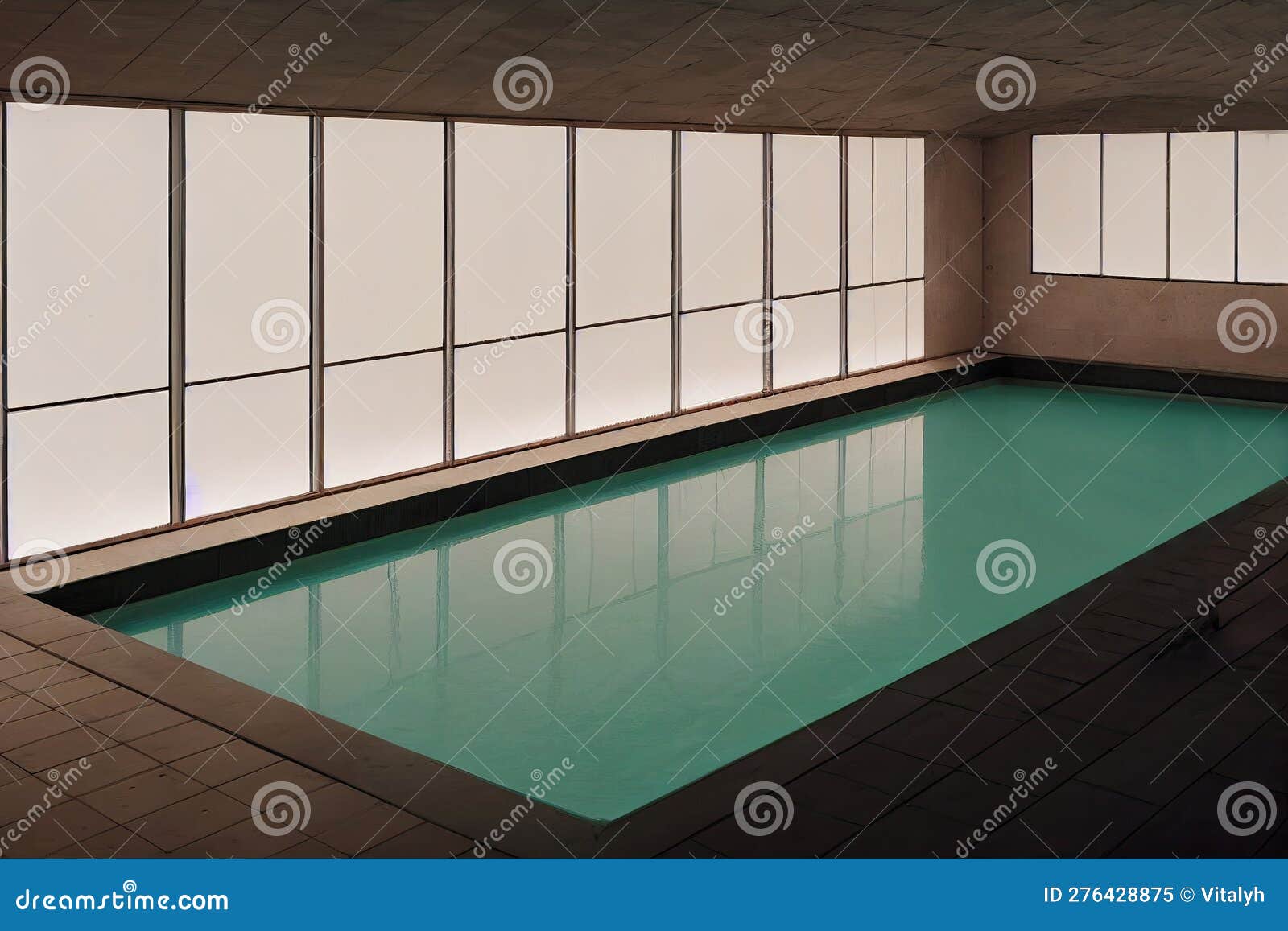 Private Home Simple Swimming Pool in Cottage. Stock Image - Image of ...