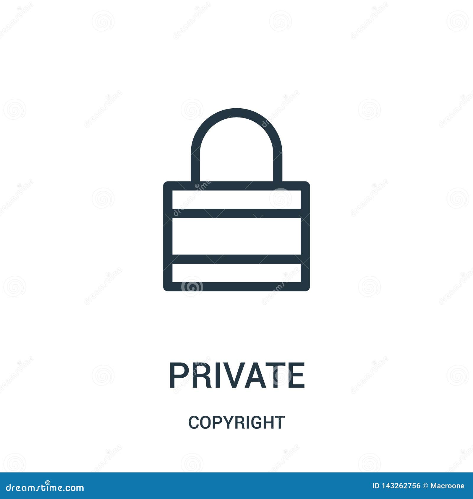 Private Icon Vector from Copyright Collection. Thin Line Private ...