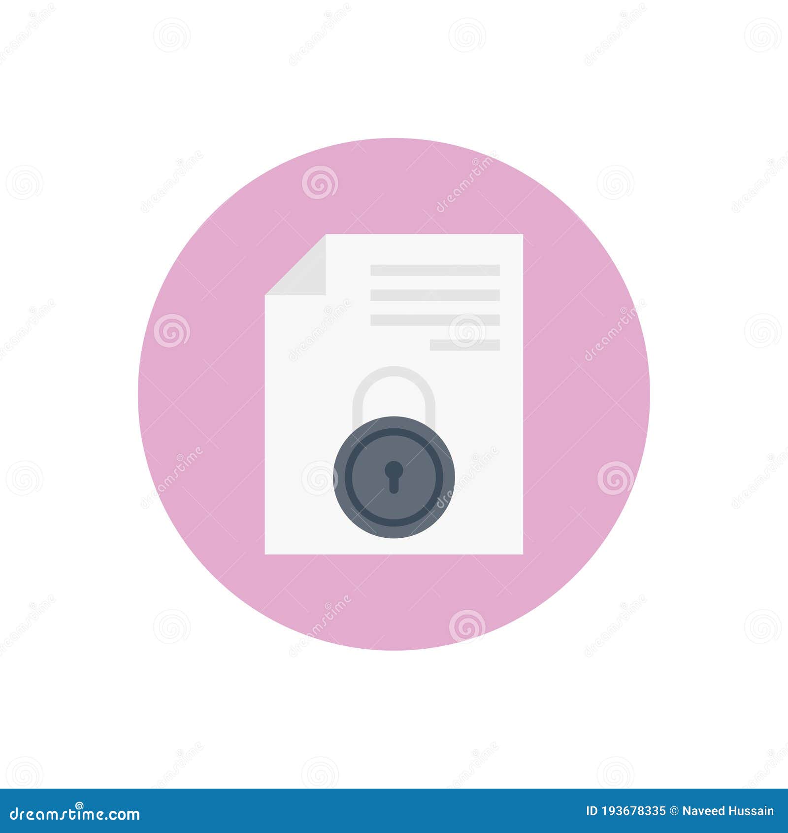 Private flat color icon stock vector. Illustration of privacy - 193678335