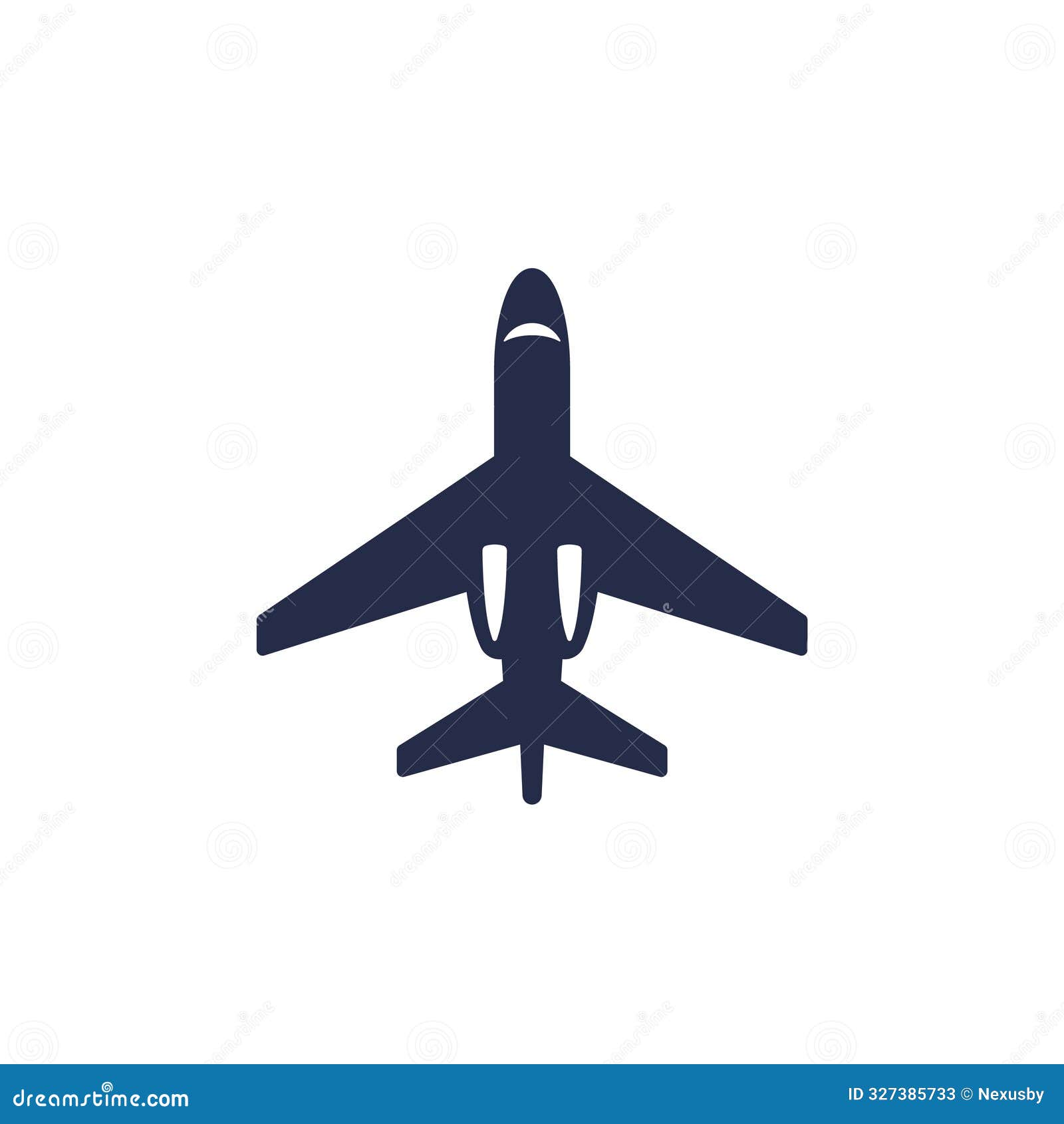 Private Jet Airplane Icon on White Stock Vector - Illustration of ...