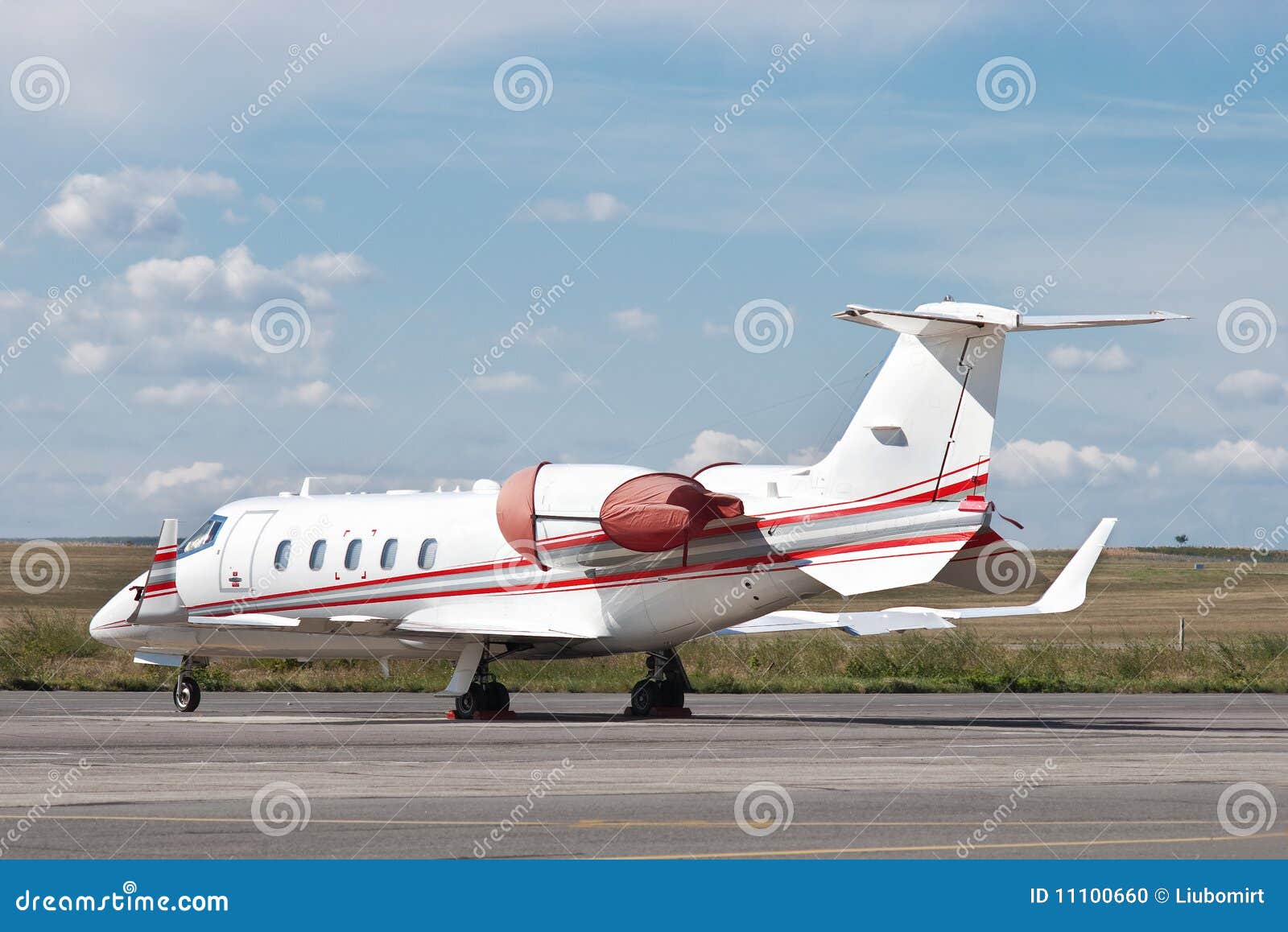 Private Jet Airplane Parked Stock Photo - Image of parked, airlines ...
