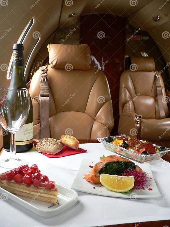 Private jet catering stock image. Image of cooking, gourmet - 12101215