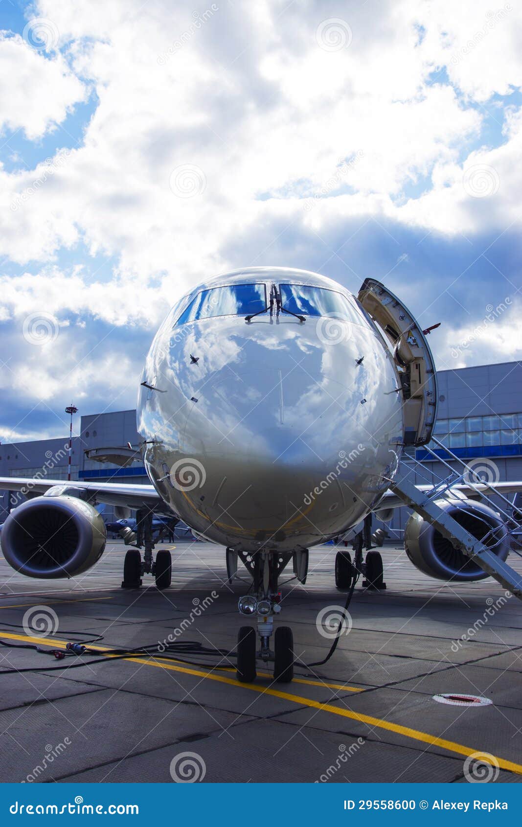 Private Jet in hangar stock photo. Image of expensive - 29558600