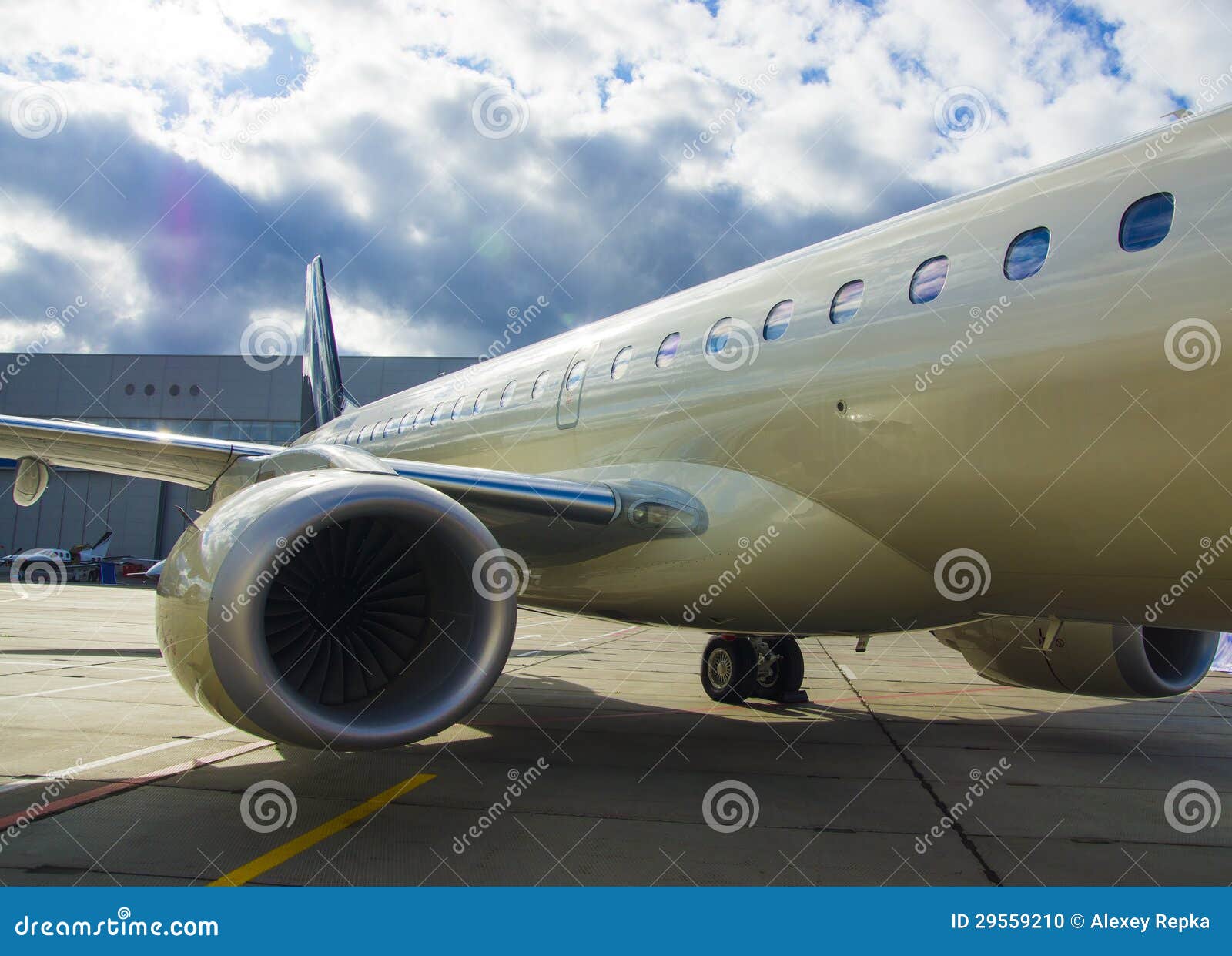 Private Jet in hangar stock photo. Image of corporate - 29559210