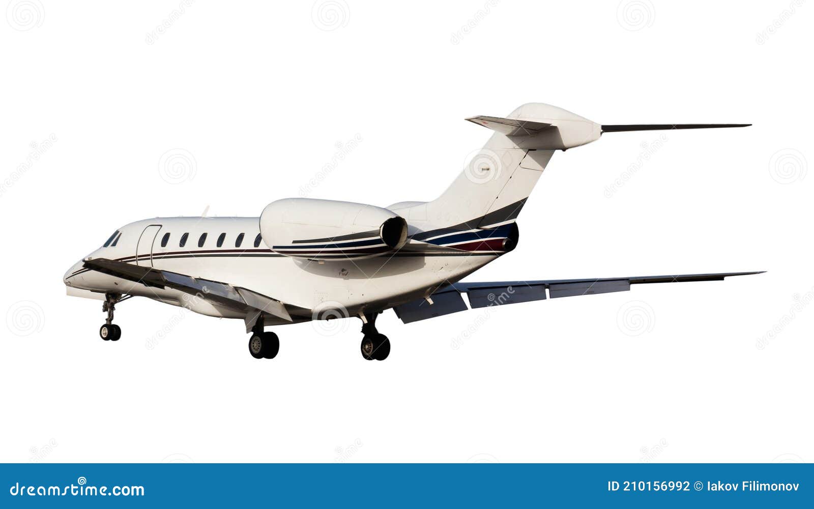 Private jet isolated stock photo. Image of approach - 210156992