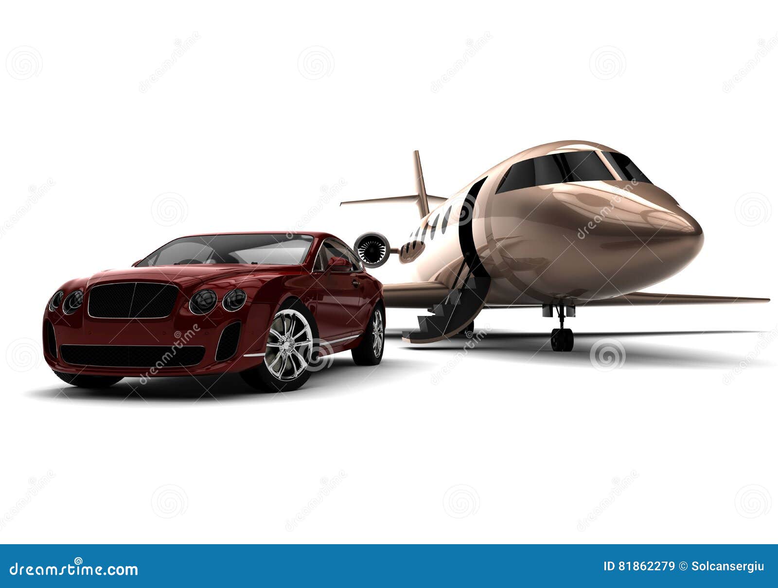 Private Jet And Bentley