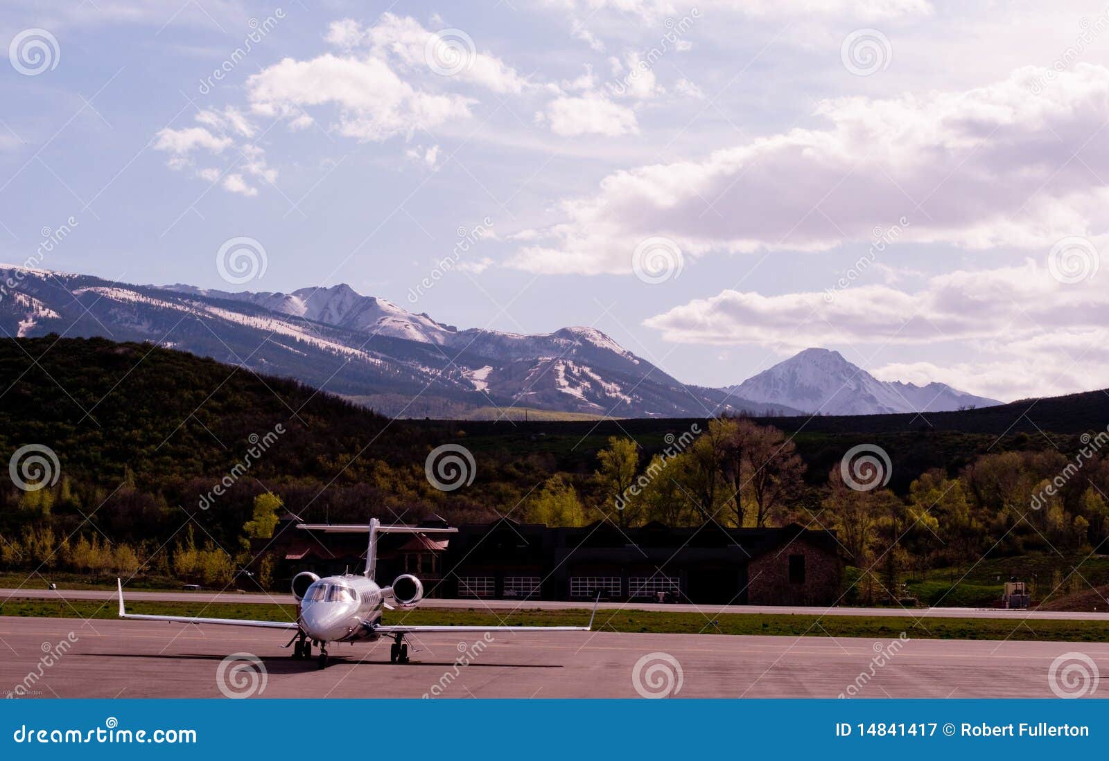 Private Jet and Mountains stock image. Image of transportation - 14841417