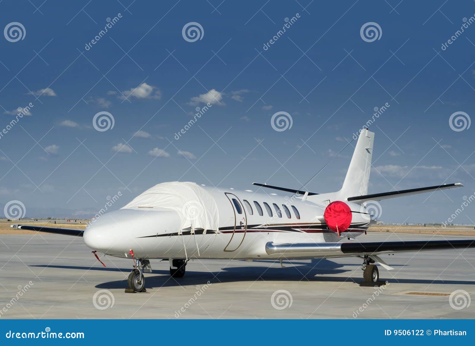 Private Jet Parked at Airport Stock Photo - Image of journey, rich: 9506122