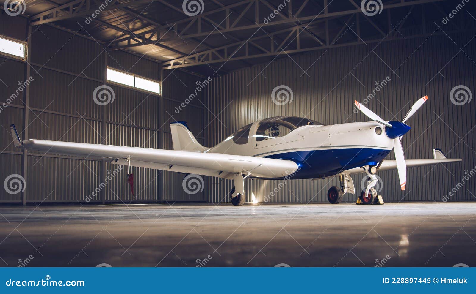 Private Jet Parked in the Hangar Stock Image - Image of design ...