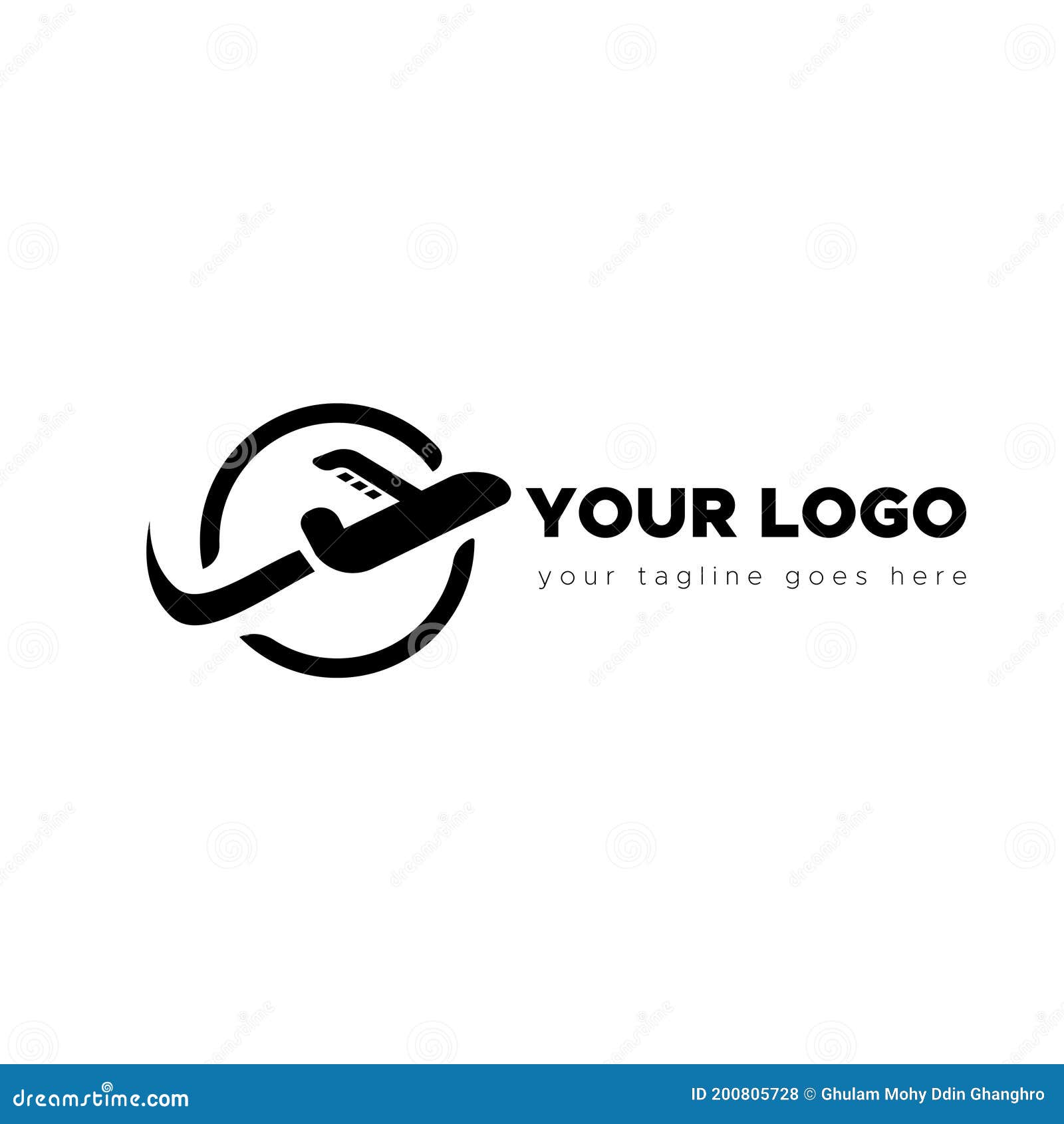 Private Jet Plane Logo Design Stock Vector - Illustration of business ...