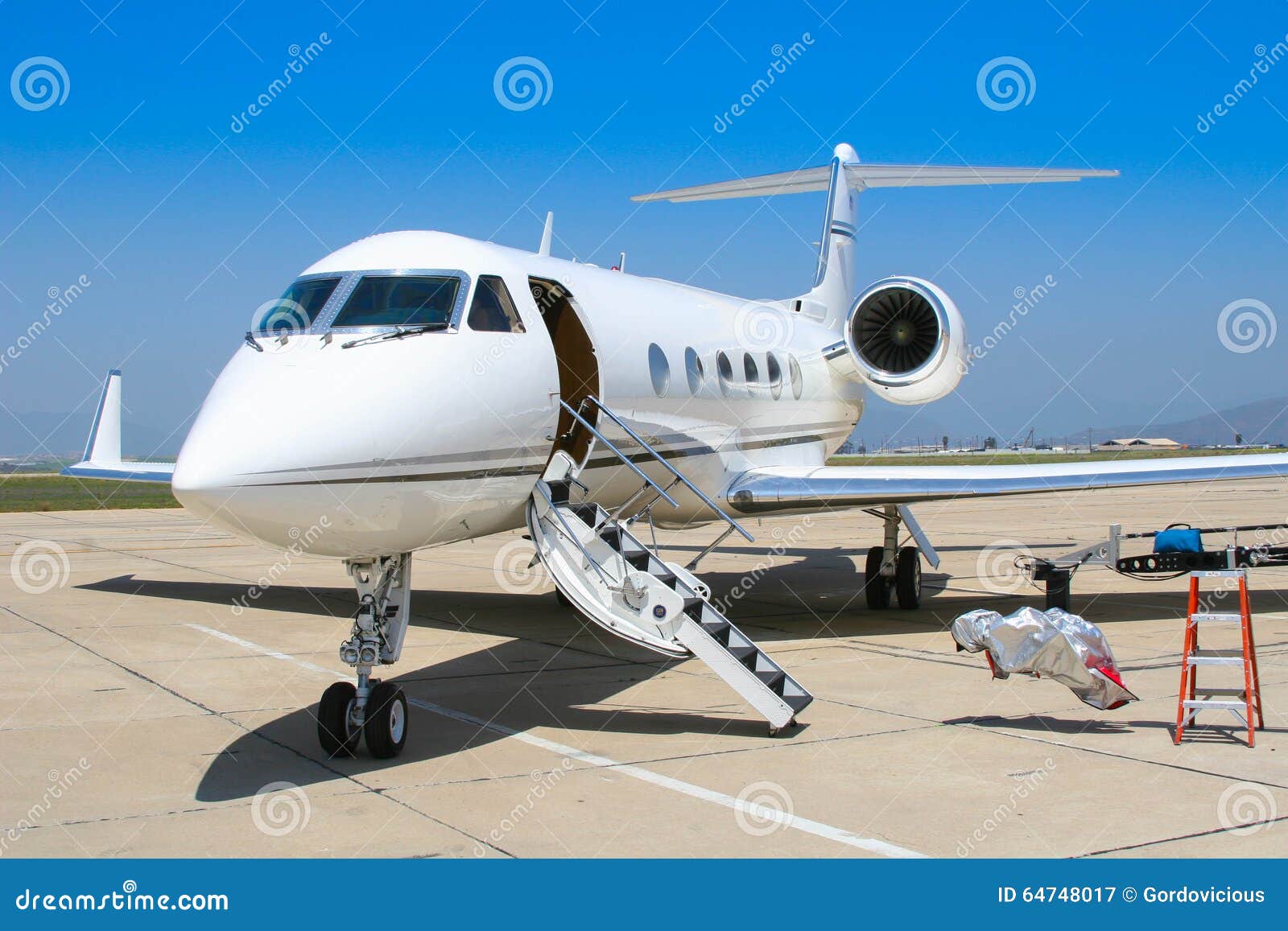 A Private Jet Sits Ready at the Airfield. Stock Image - Image of parked ...