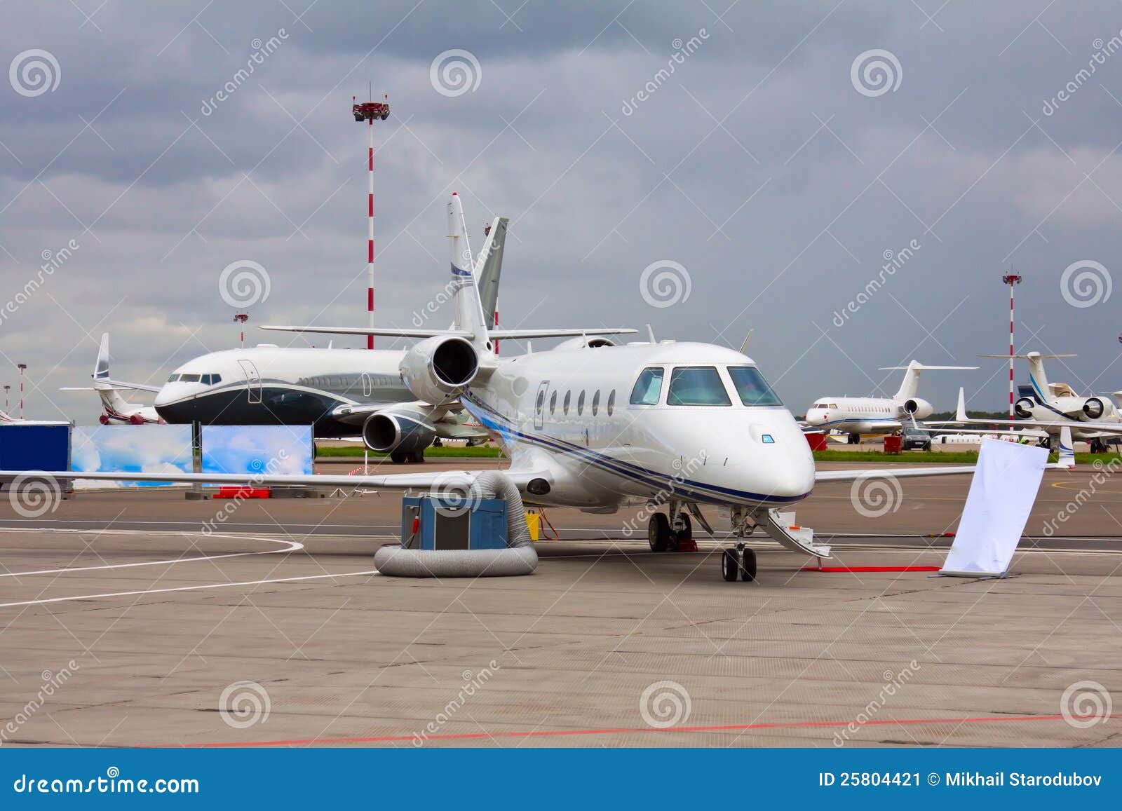 Private Jet with Two Engines Stock Image - Image of success ...