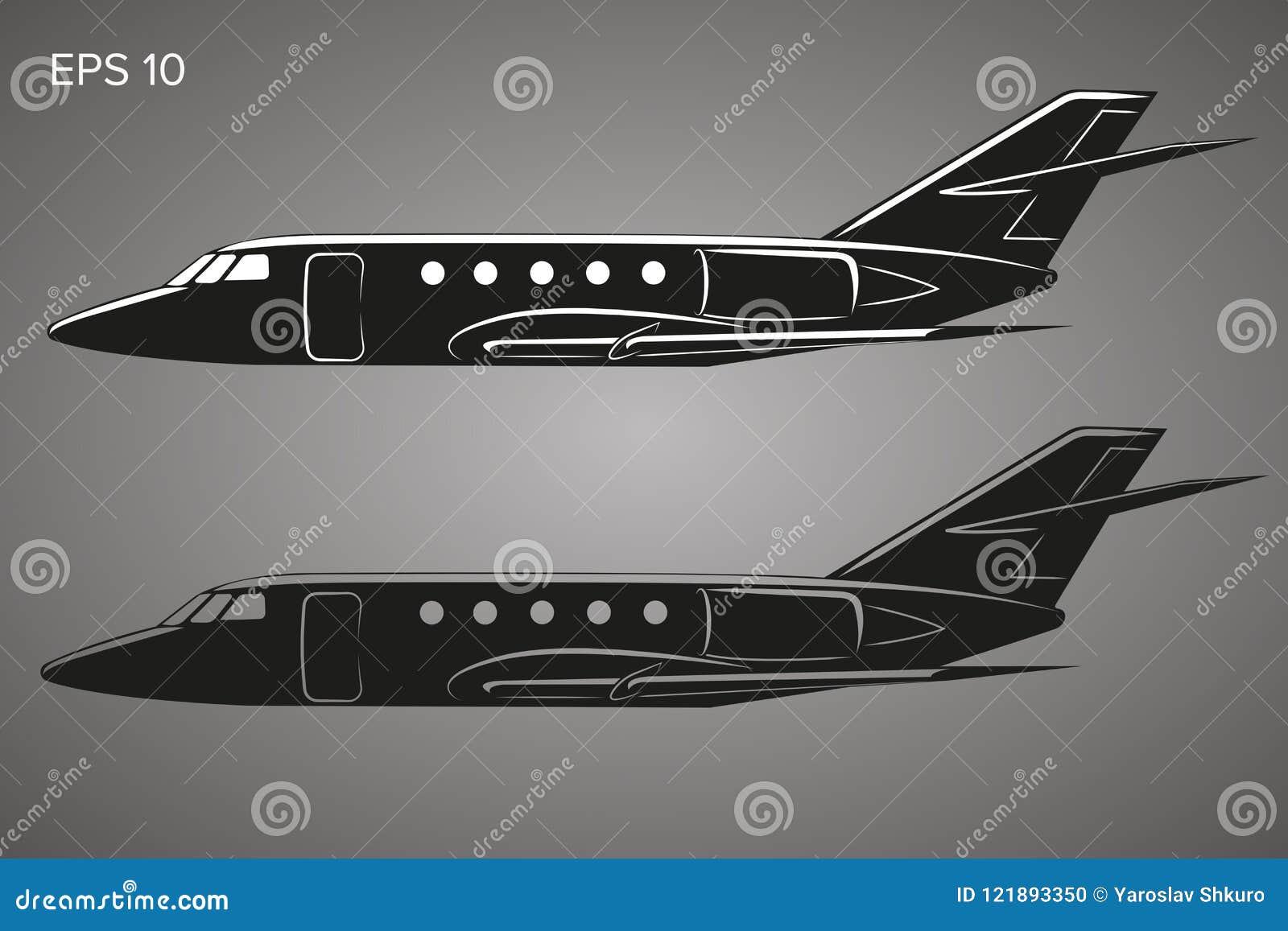 Private Jet Vector Icon. Business Jet Illustration Flat Design. Stock ...
