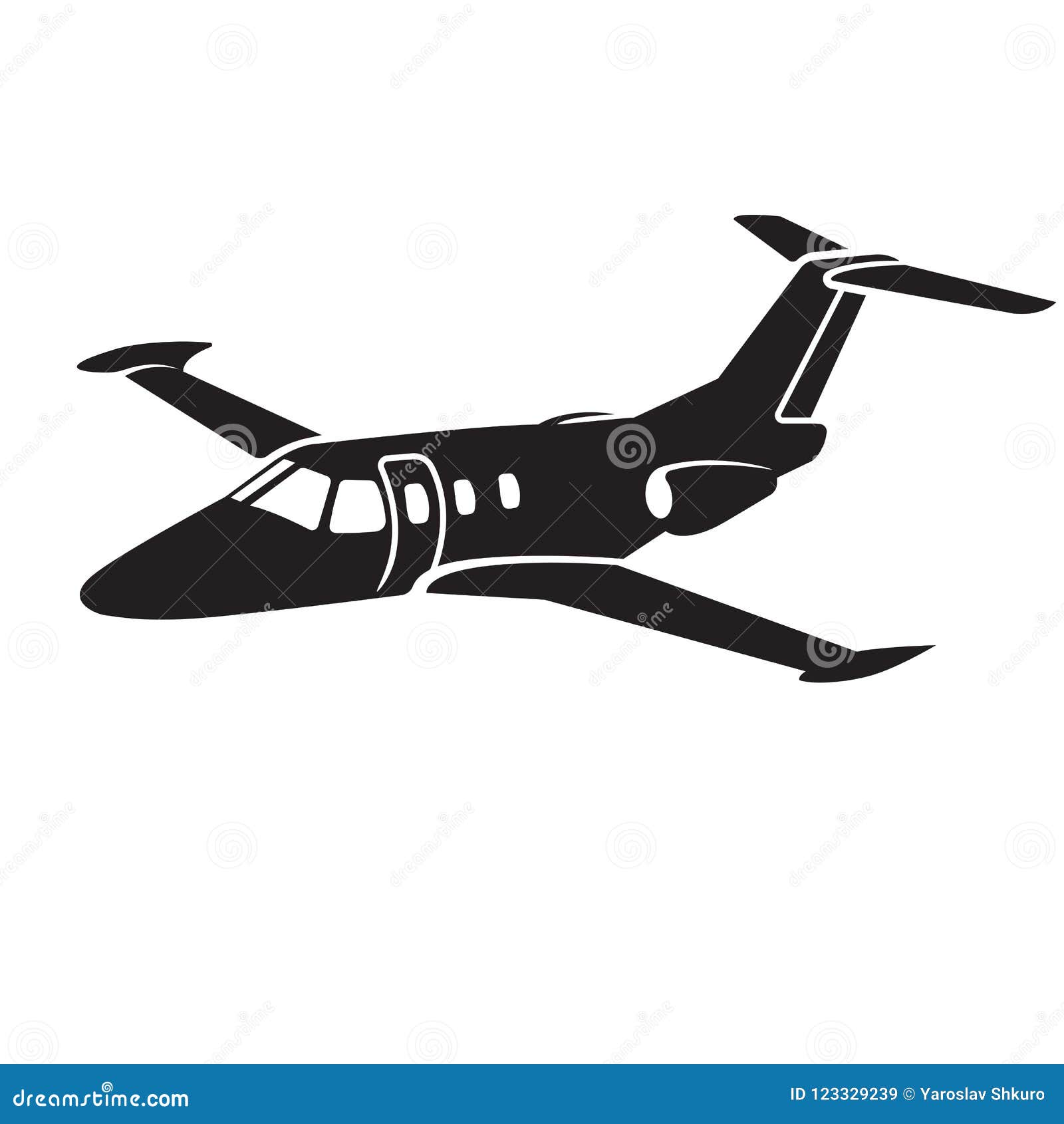 Private Jet Vector Icon. Business Jet Illustration Flat Design. Stock ...