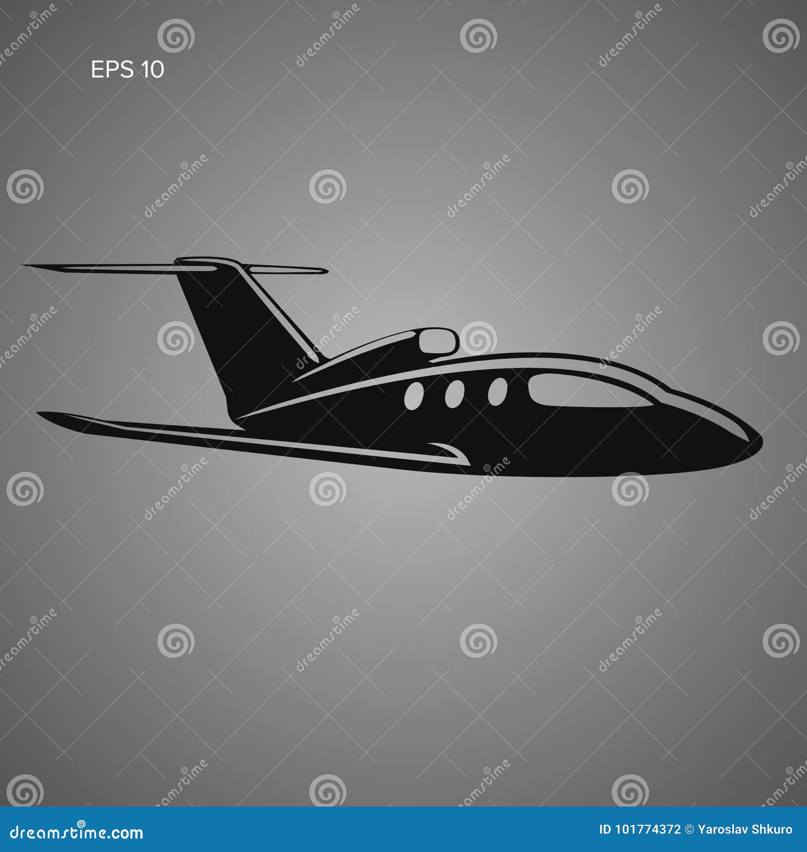Private Jet Vector Icon. Business Jet Illustration Stock Vector ...