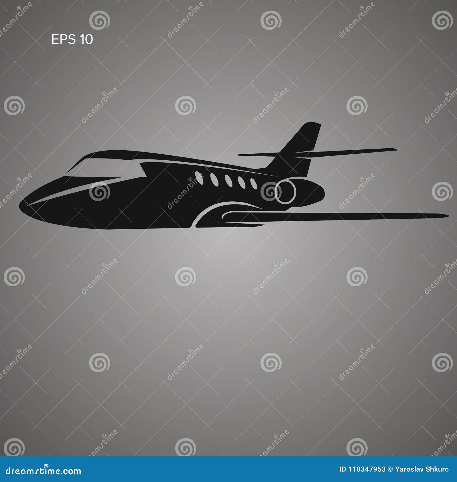 Private Jet Vector Icon. Business Jet Illustration Stock Vector ...