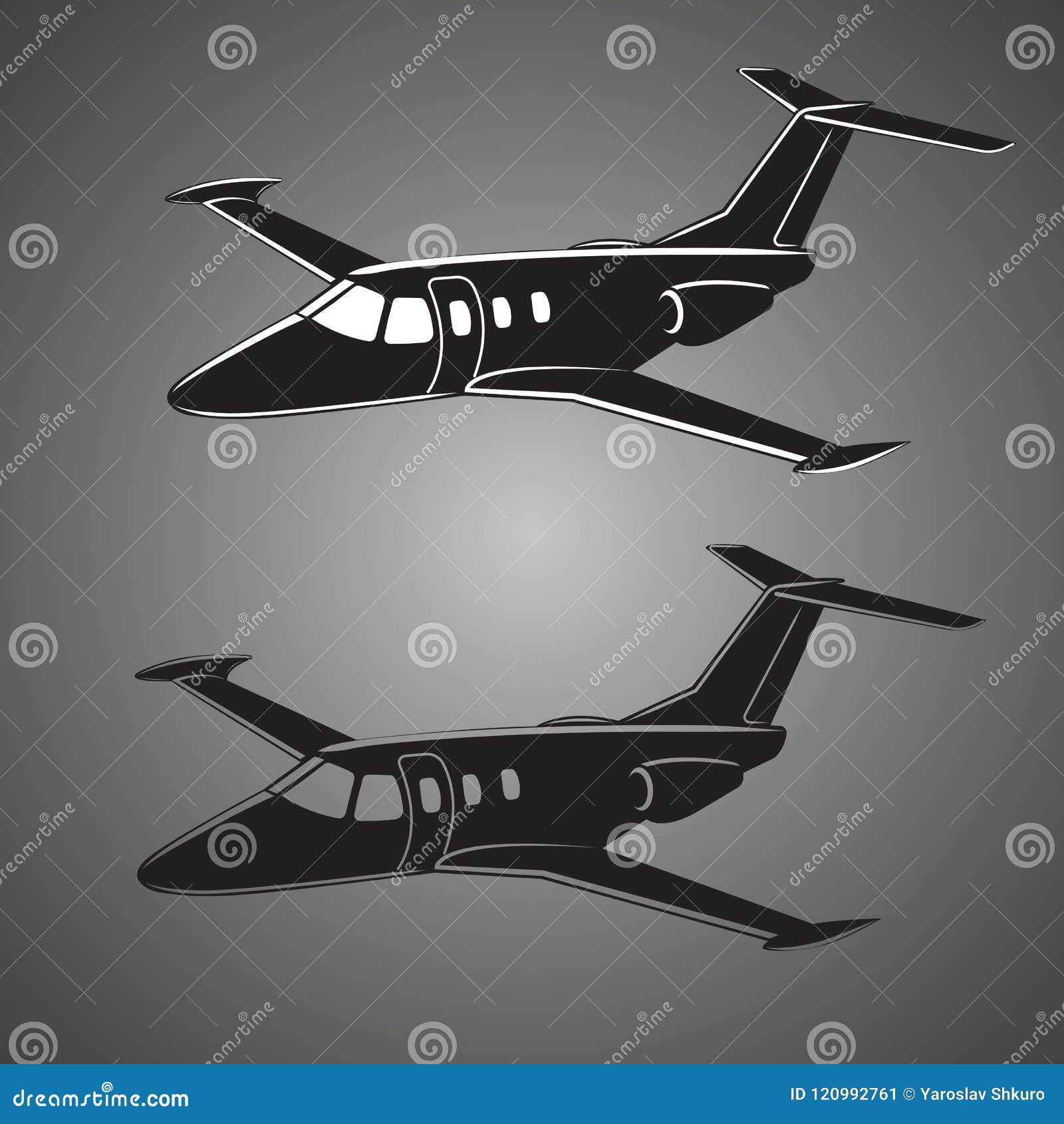 Private Jet Vector Icon. Business Jet Illustration Stock Vector ...