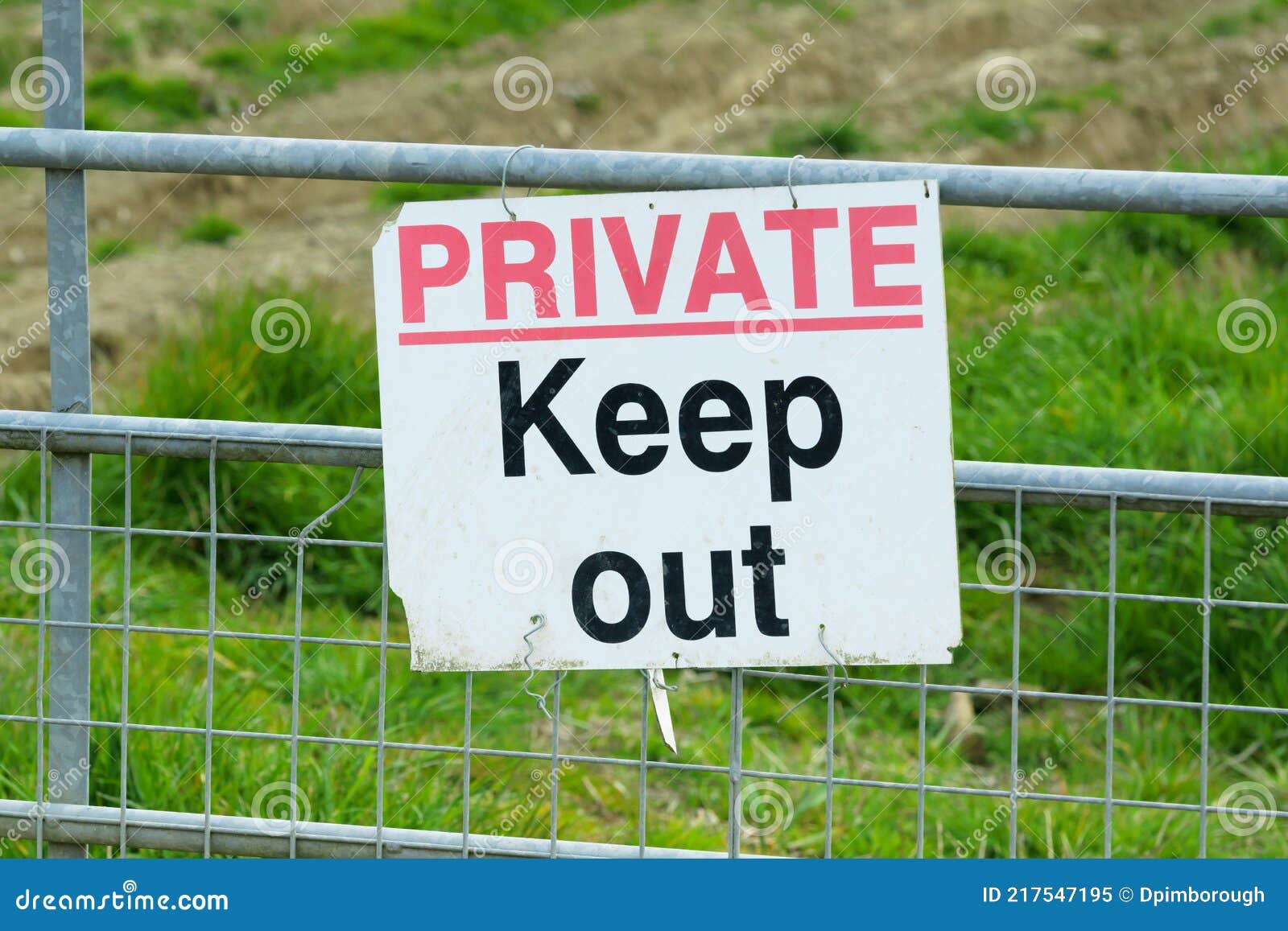 Private Keep Out Road Sign To Driveway And Phlox Flowers Royalty-Free ...