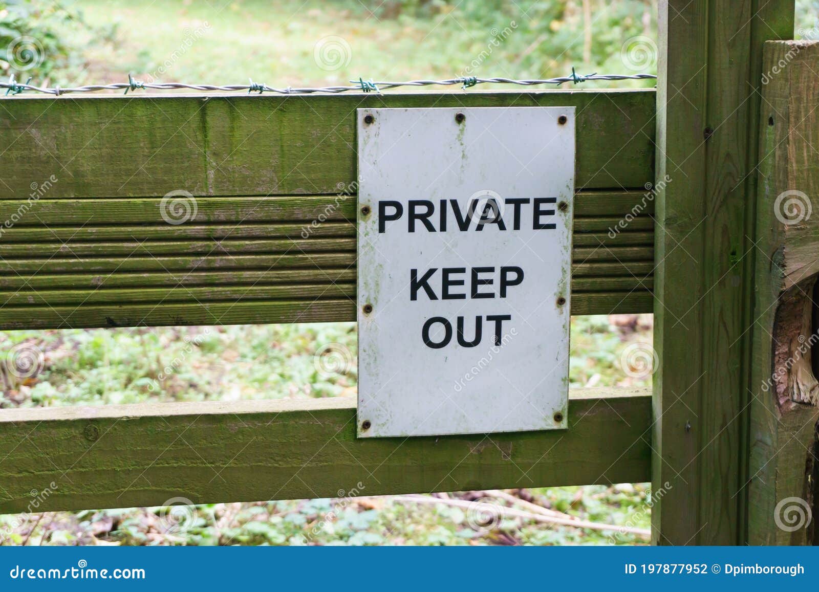 Private Keep Out Road Sign To Driveway And Phlox Flowers Royalty-Free ...