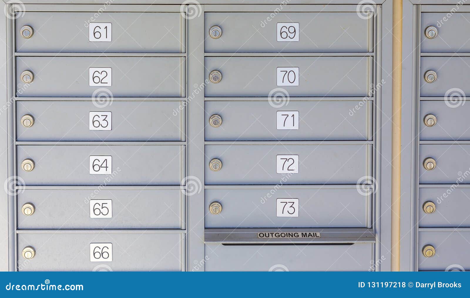Private Mailboxes in Kiosk stock photo. Image of security - 131197218