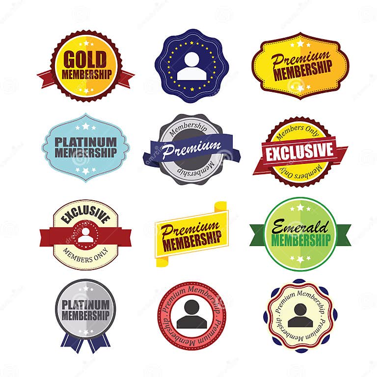 Private Membership Badges. stock vector. Illustration of label - 44405365