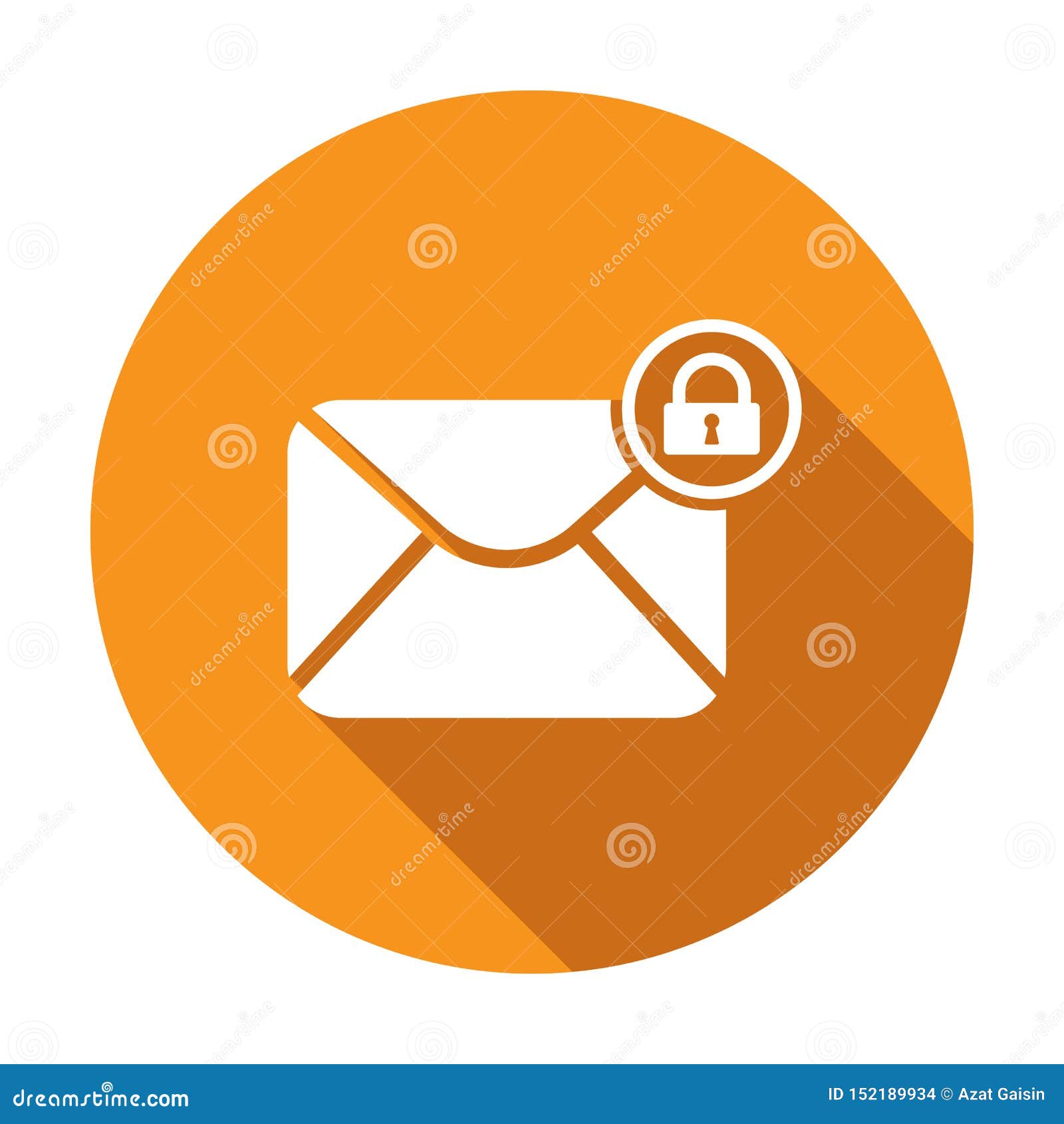 Private Message Icon. Mail Icon with Padlock Sign. Mail Icon and ...