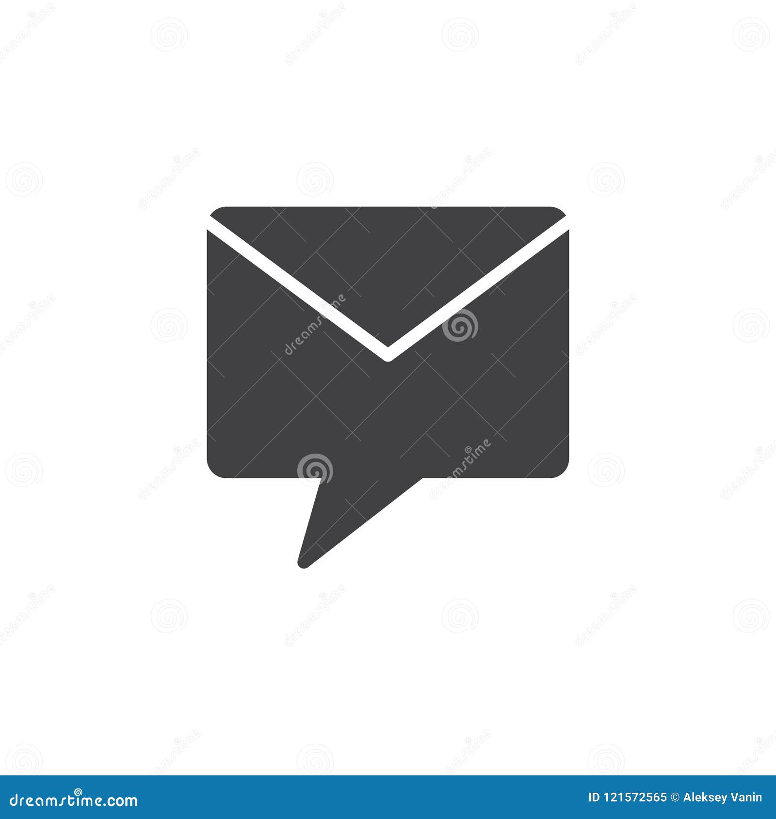 Private Message Vector Icon Stock Vector - Illustration of solid, logo ...