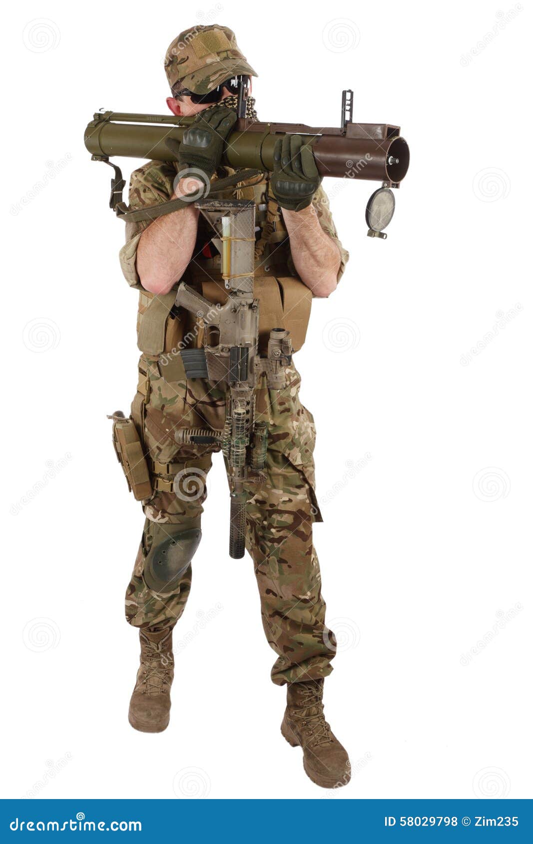 Private Military Contractor with RPG Rocket Launcher Stock Photo ...