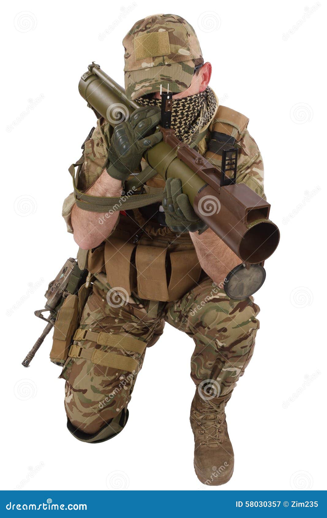 Private Military Contractor with RPG Rocket Launcher Stock Image ...