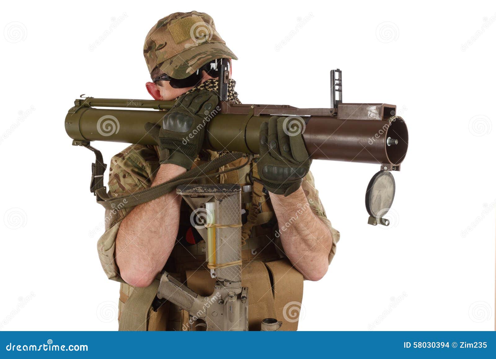 Private Military Contractor with RPG Rocket Launcher Stock Photo ...