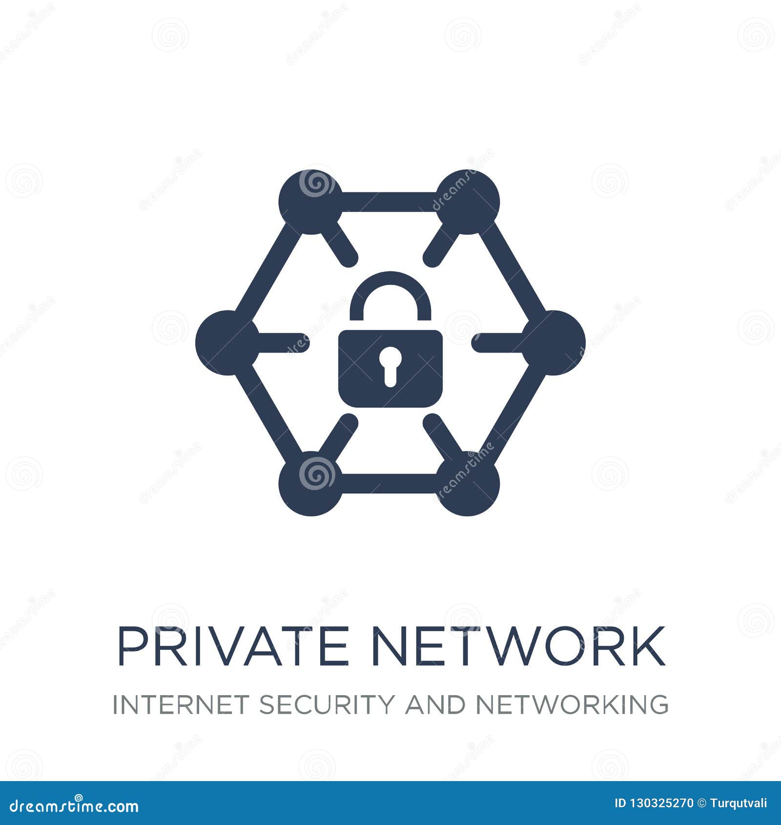 Private Network Icon. Trendy Flat Vector Private Network Icon on Stock ...