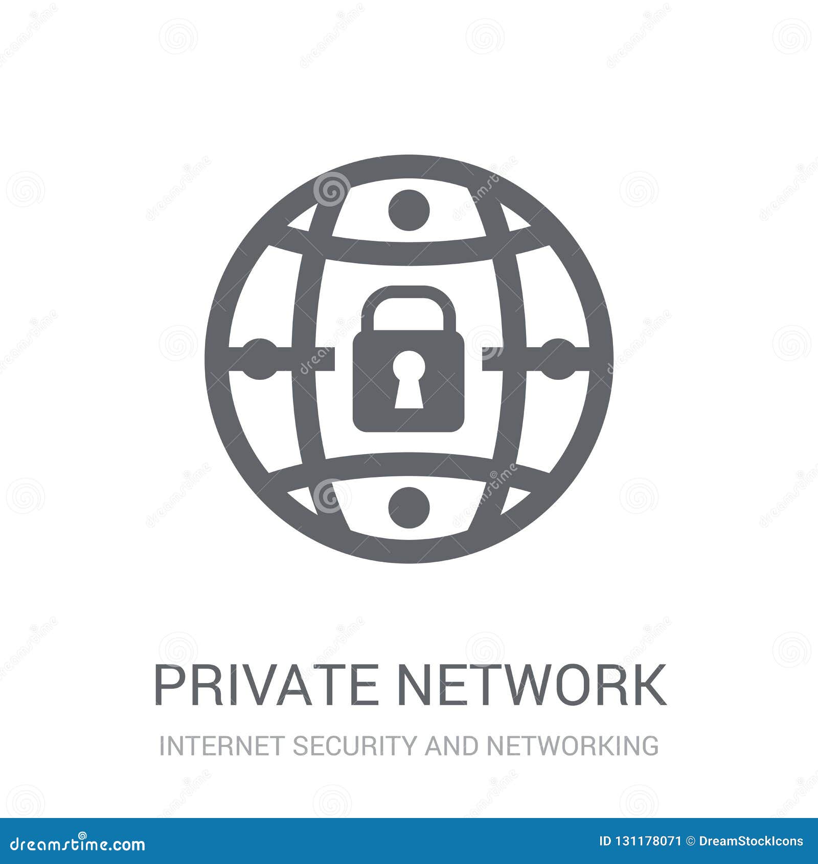 Private Network Icon. Trendy Private Network Logo Concept on White ...