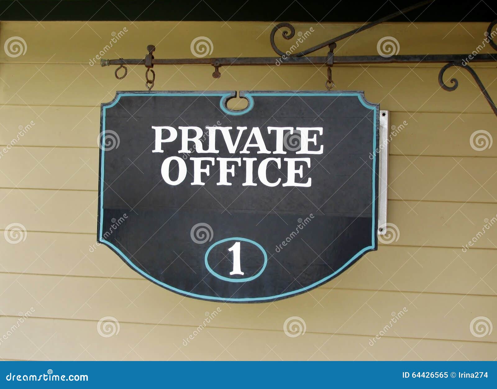 Private Office Hanging Metal Vintage Sign Stock Image - Image of ...