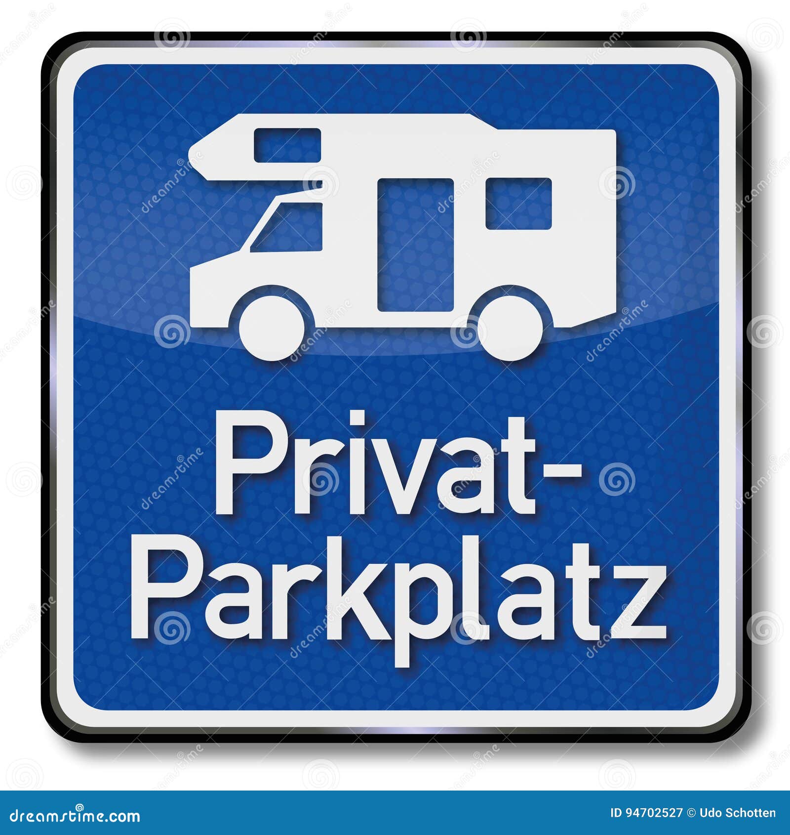 Private Parking Area for Caravans Stock Vector - Illustration of ...