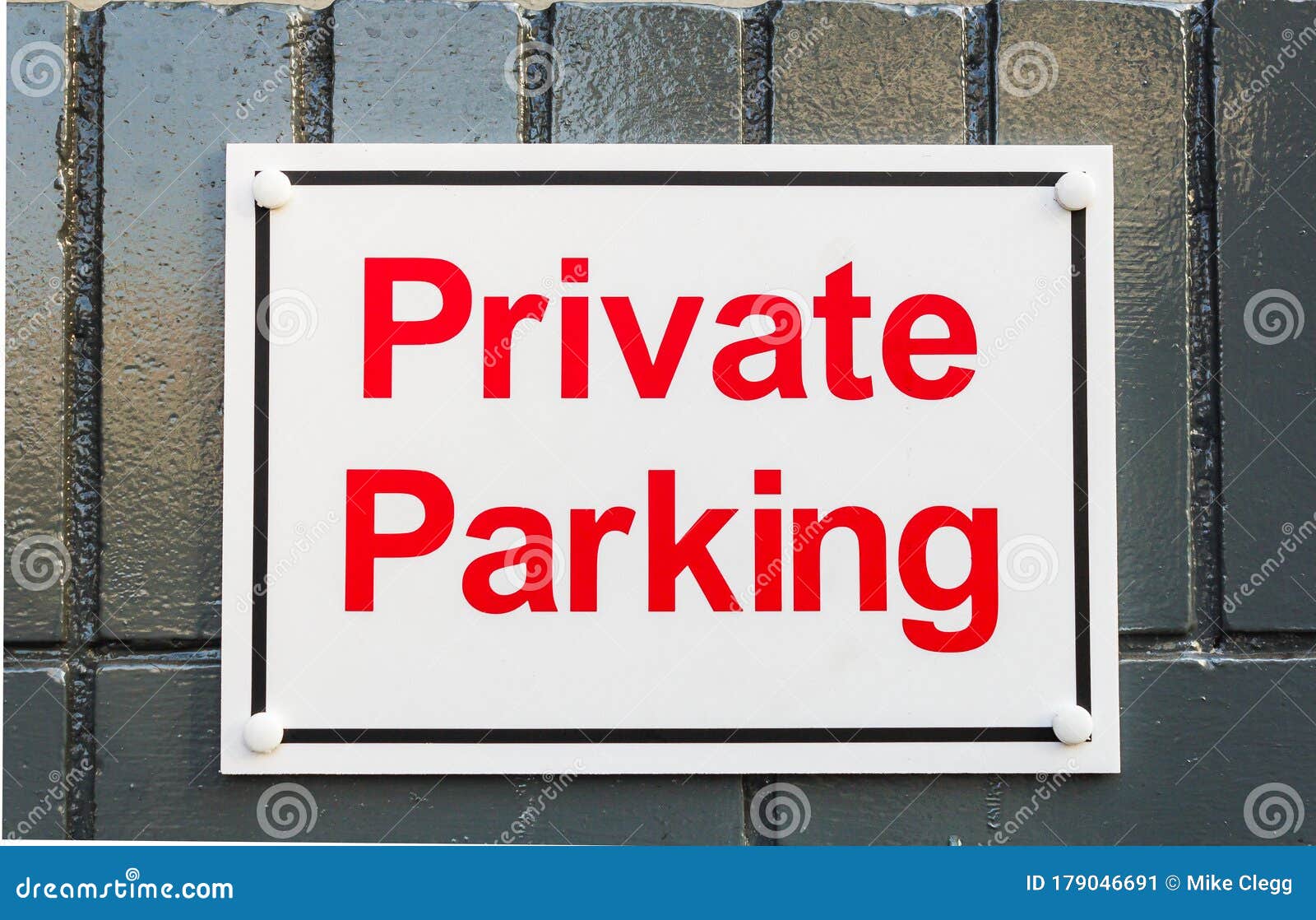 Private Parking Sign stock image. Image of information - 179046691