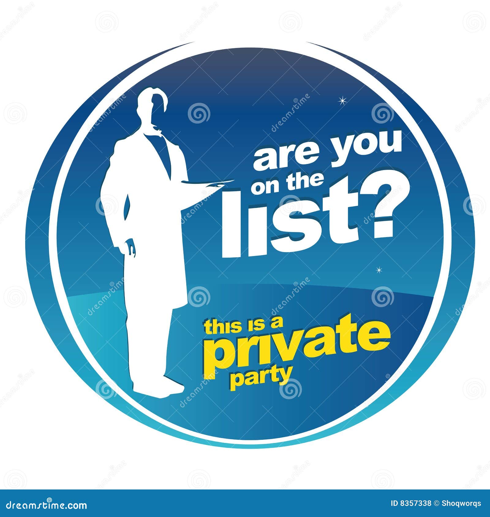 Private Party Vector Label | CartoonDealer.com #8357338