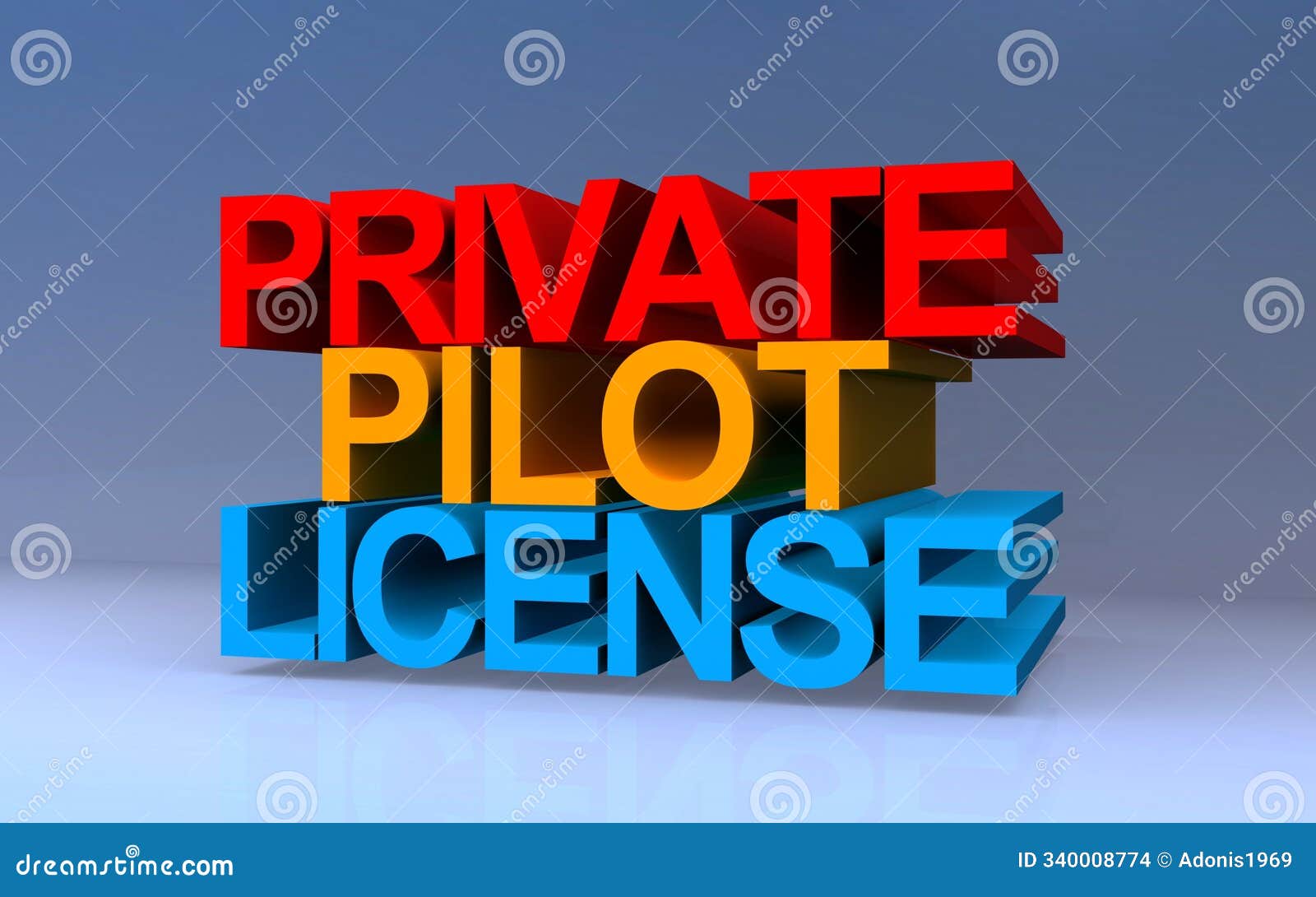 Private Pilot License on Blue Stock Illustration - Illustration of ...