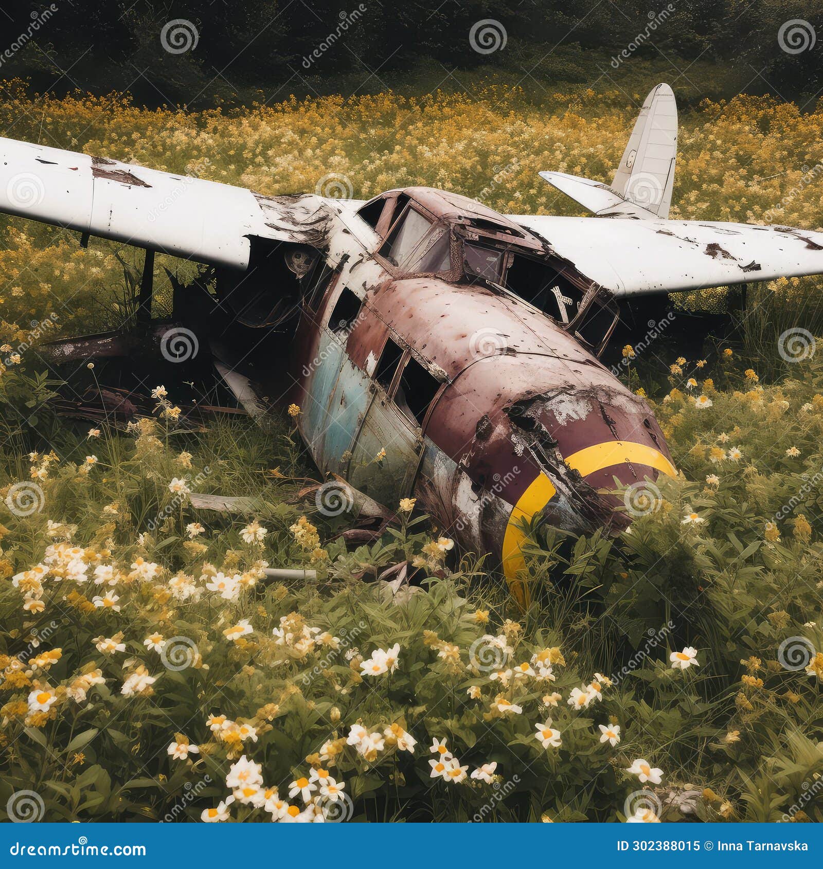 Rusty Aircraft Wheel And Damaged Tyre At Plane Crash Site Royalty-Free ...