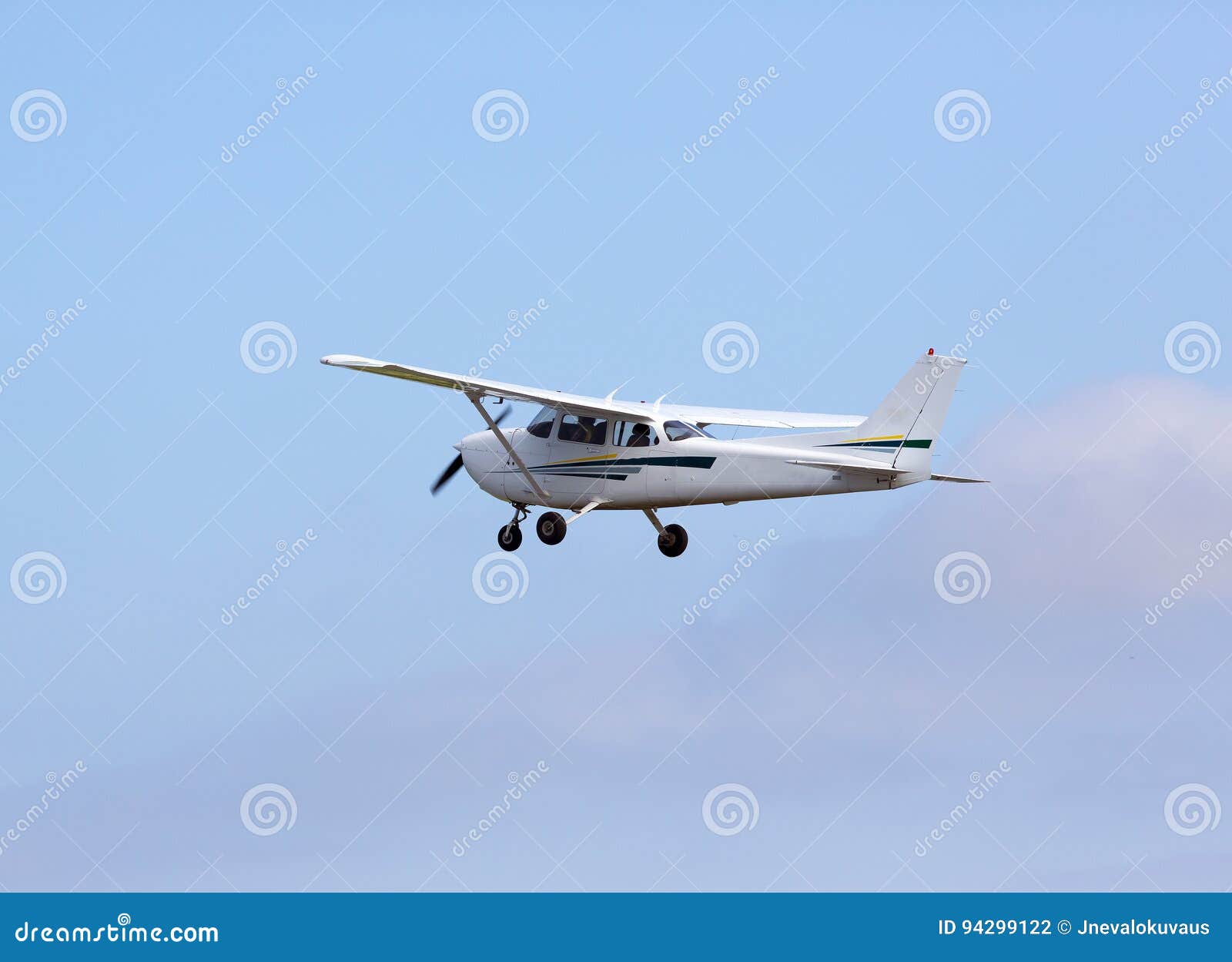 Private plane flying. stock photo. Image of aeroplane - 94299122