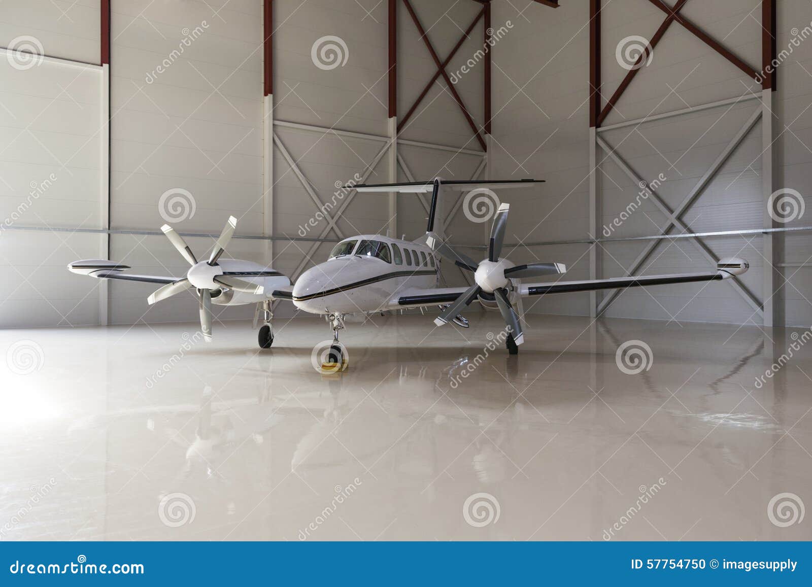 Private Plane with Two Propellers Stock Photo - Image of airport ...