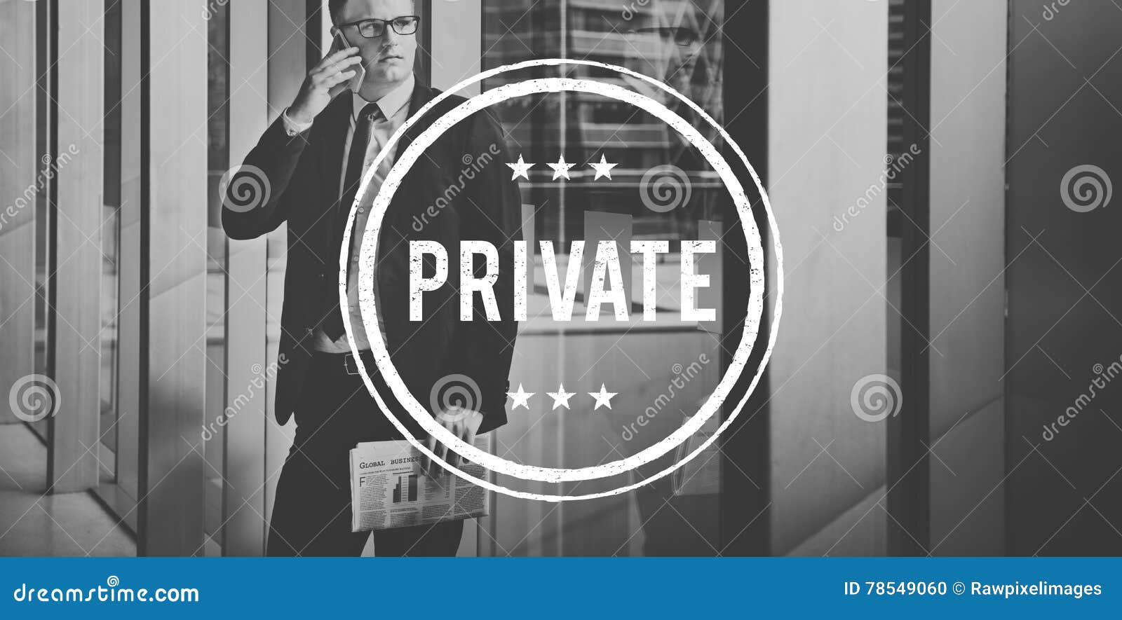 Private Privacy Restricted Secret Confidential Trusty Concept Stock ...