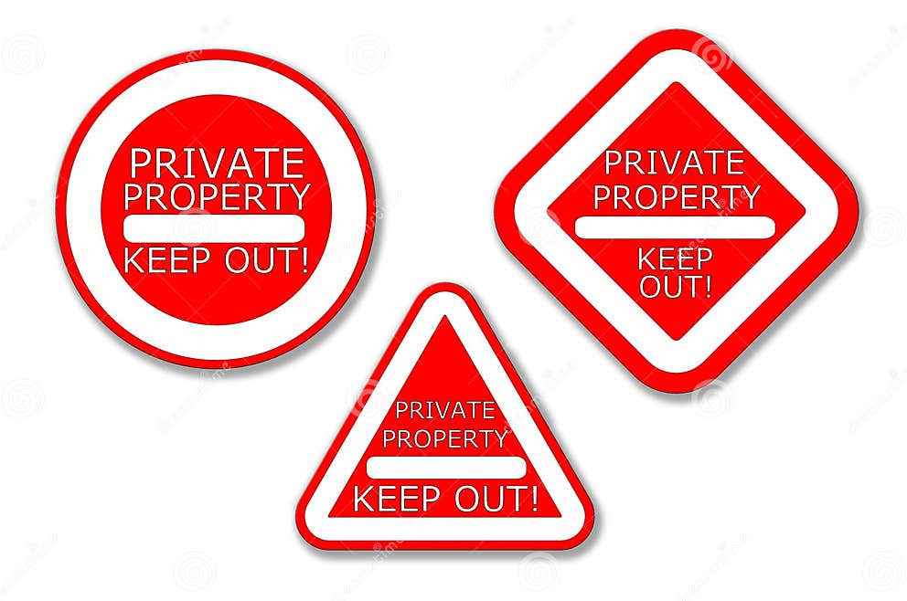 Private Property - Keep Out! Stock Illustration - Illustration of ...
