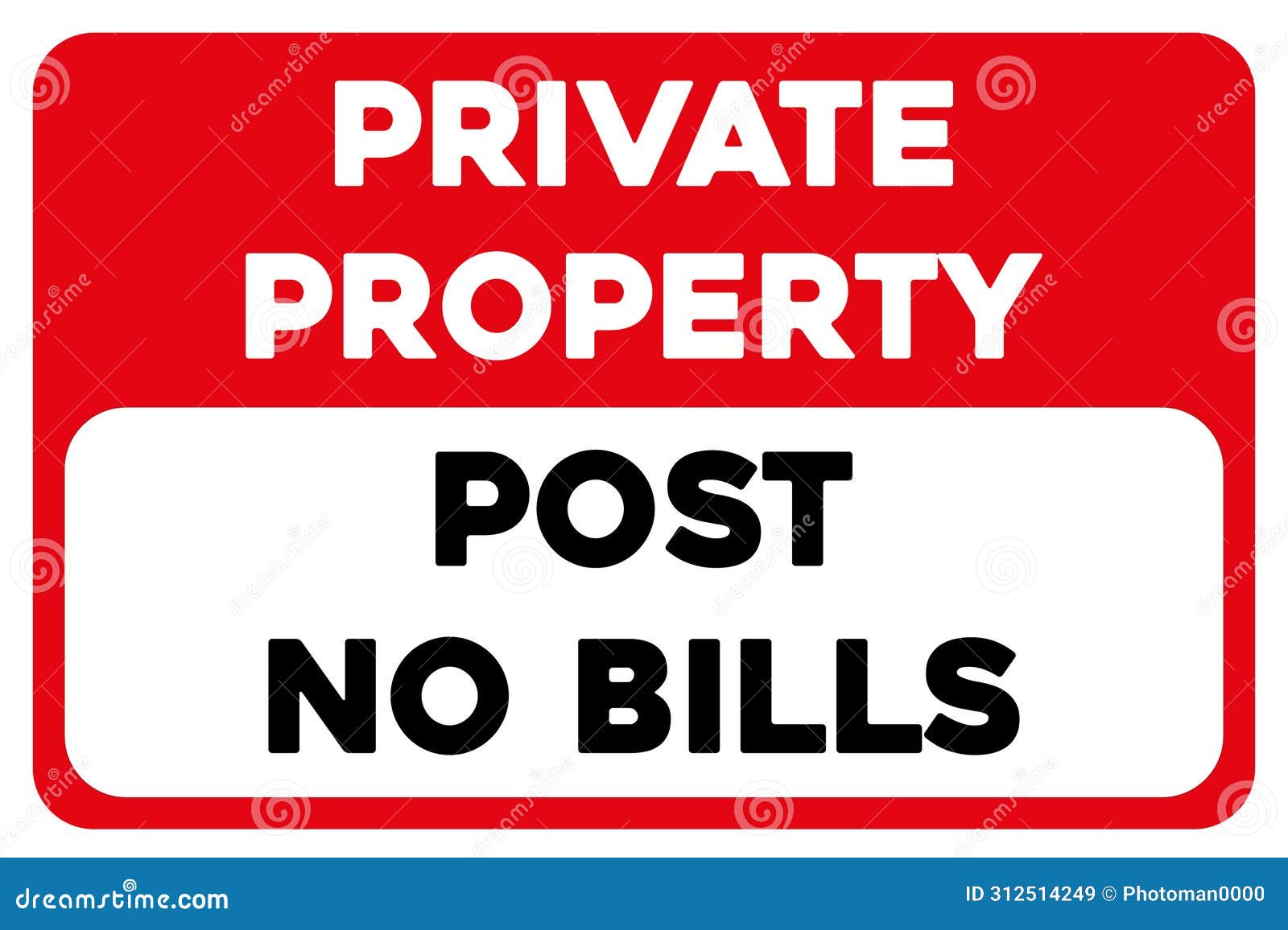 Post no bills notice sign stock vector. Illustration of painted - 312514249