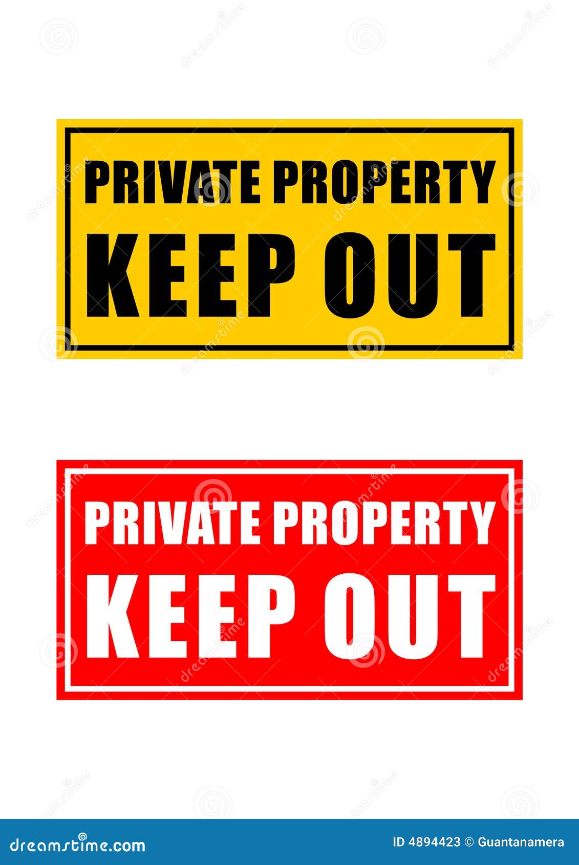 Private Property Warning Sign. Cartoon Vector | CartoonDealer.com ...
