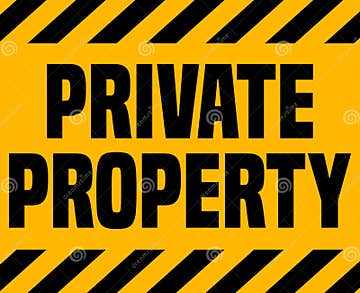Private Property Sign. stock vector. Illustration of sign - 79532909