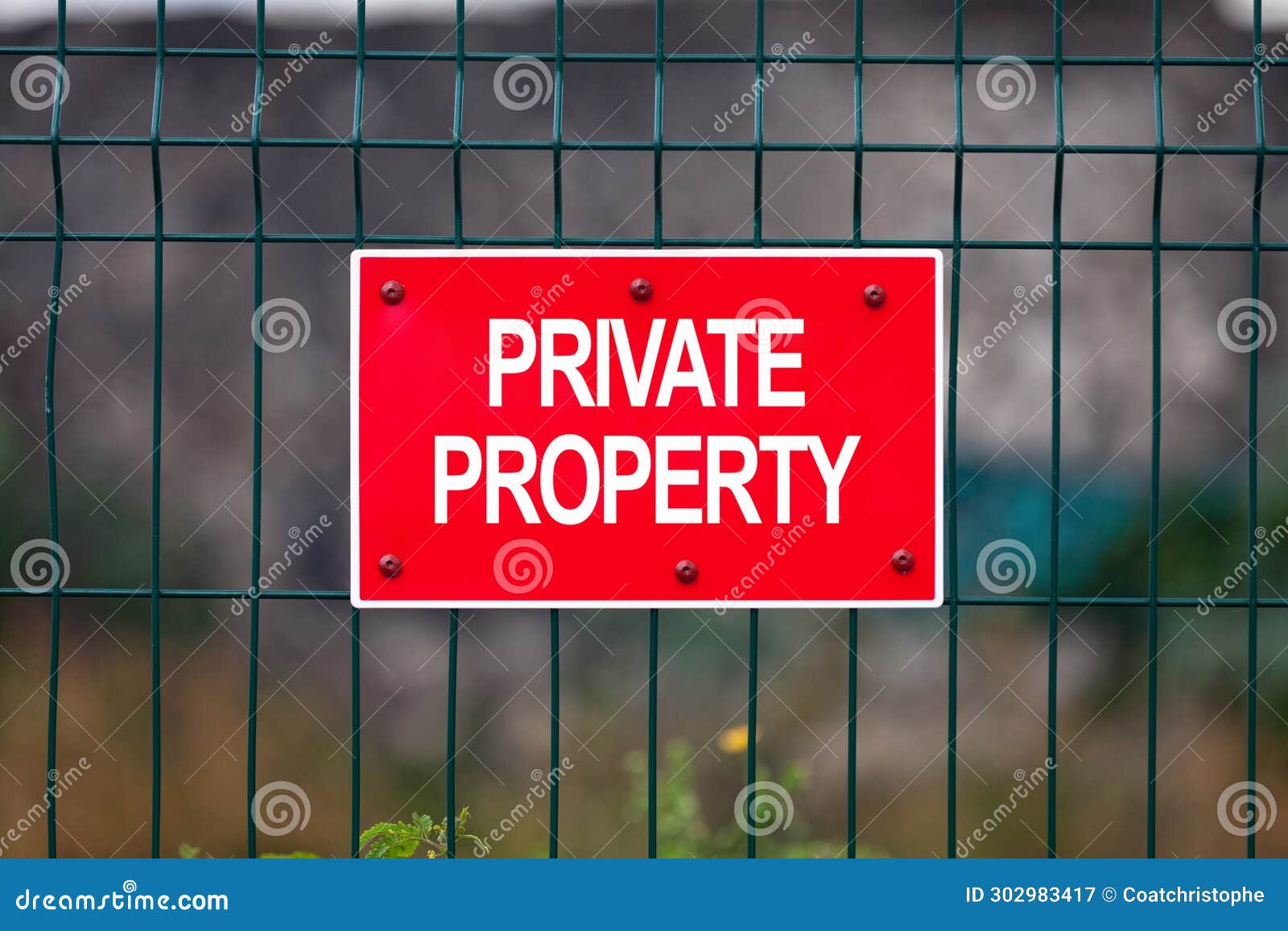 Private Property - Warning Sign Stock Image - Image of warning, private ...